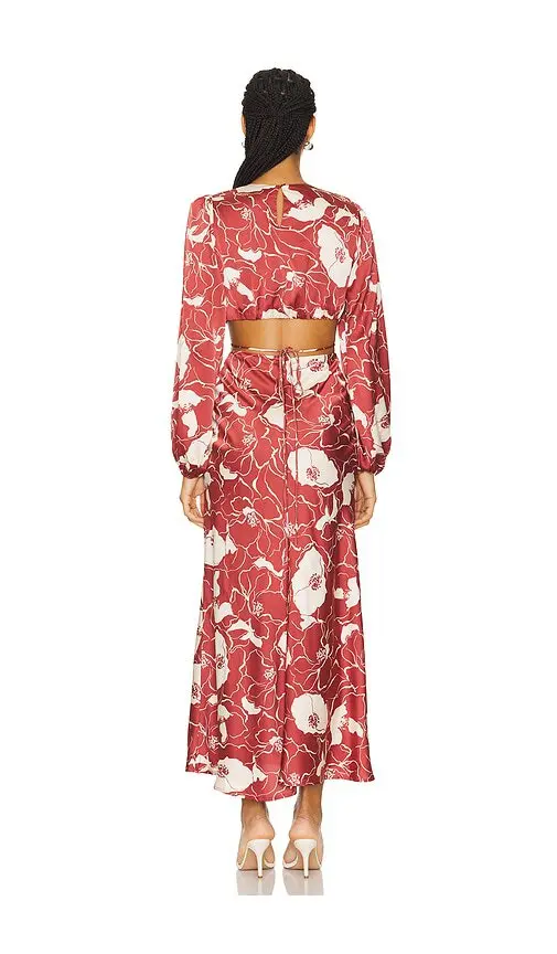 knee length dresses for ladies Quinn Floral Cutout Maxi Dress