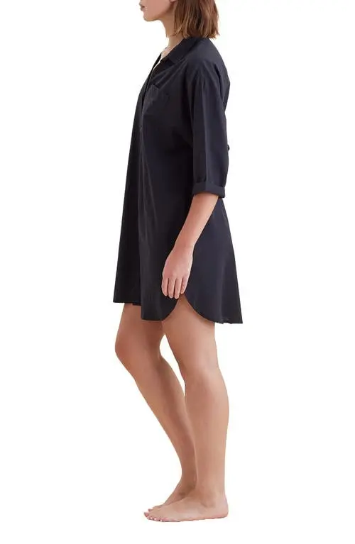 PAPINELLE Whale Beach Solid Cotton & Modal Nightshirt