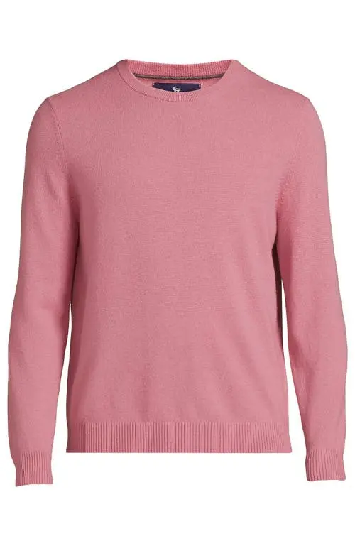 LANDS' END Fine Gauge Cashmere Sweater - Dark Shadow Pink