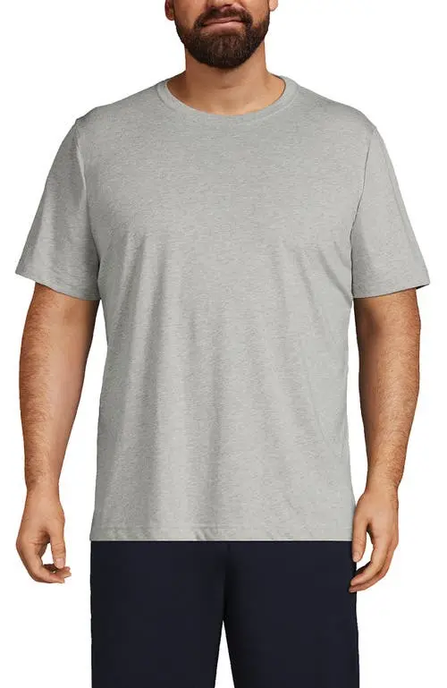 LANDS' END Super-t Short Sleeve T-shirt - Gray Heather