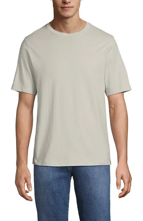 LANDS' END Super-t Short Sleeve T-shirt - Light Stone