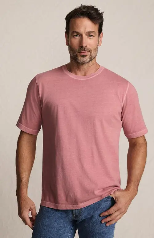 LANDS' END Super-t Short Sleeve T-shirt - Washed Coral Clay Garment Dye