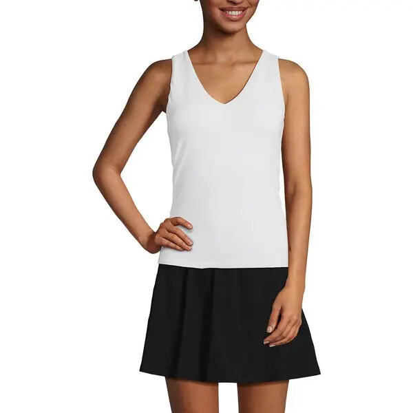 LANDS' END Slender Tank Top - White