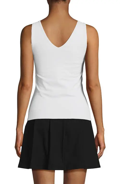 LANDS' END Slender Tank Top - White