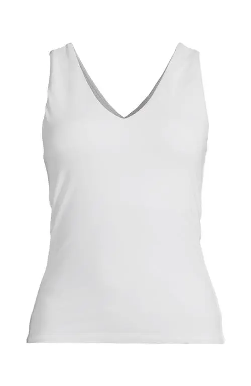 LANDS' END Slender Tank Top - White