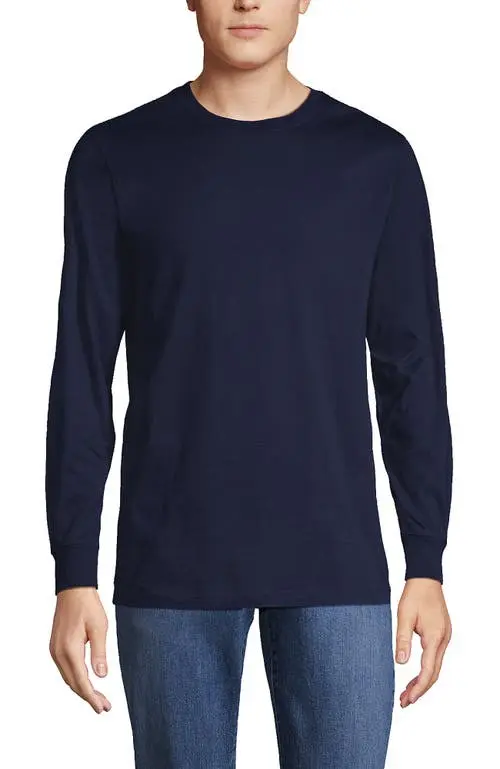 LANDS' END Super-t Long Sleeve T-shirt - Radiant Navy