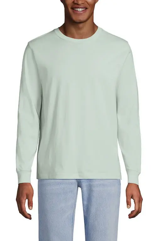 LANDS' END Super-t Long Sleeve T-shirt - Soft Mint Green