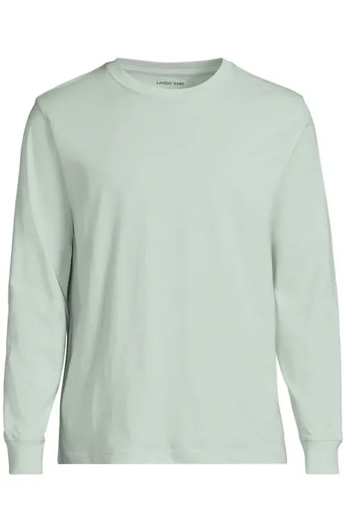 LANDS' END Super-t Long Sleeve T-shirt - Soft Mint Green