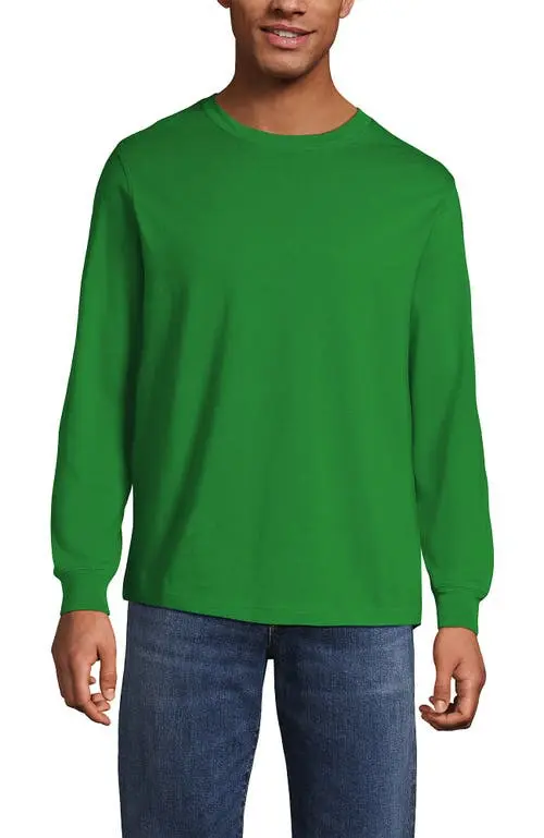 LANDS' END Super-t Long Sleeve T-shirt - True Green