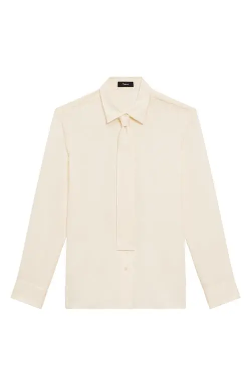Theory Button-up Silk Shirt With Necktie