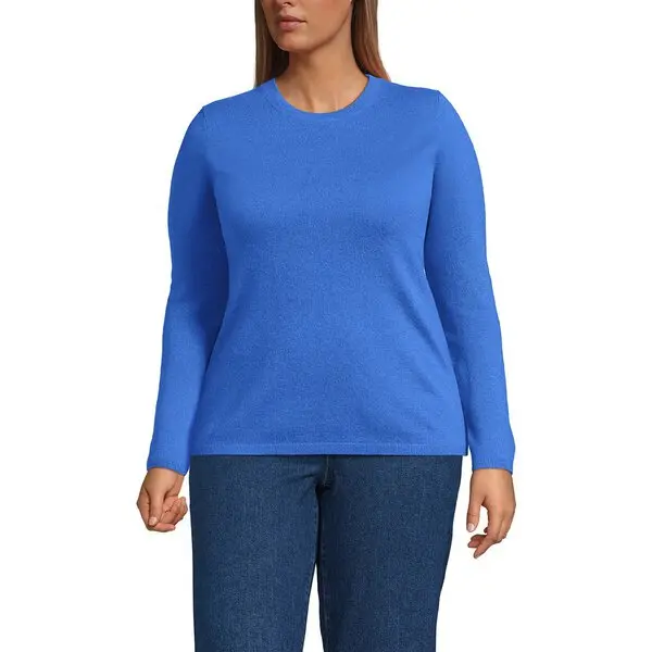 LANDS' END Cashmere Sweater - Mute Cobalt Blue