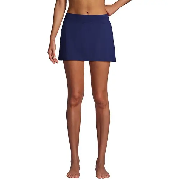 LANDS' END A-line Swim Skirt - Deep Sea Navy