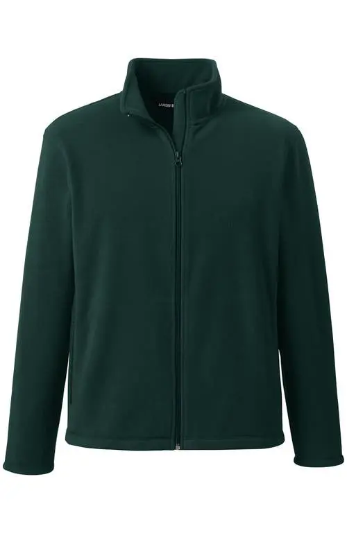 LANDS' END Full-zip Mid-weight Fleece Jacket - Evergreen
