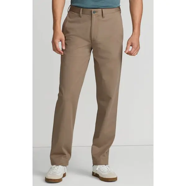LANDS' END Traditional Fit Flex Performance Golf Pants - Khaki