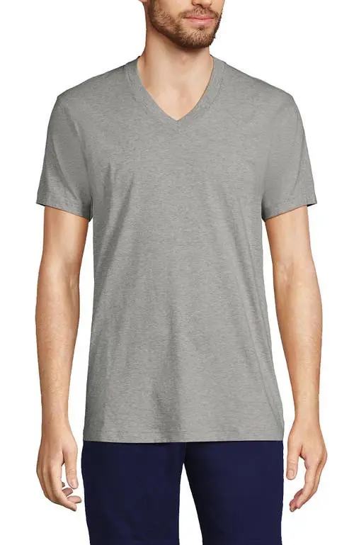 LANDS' END V-neck Undershirt 3 Pack - Gray Heather