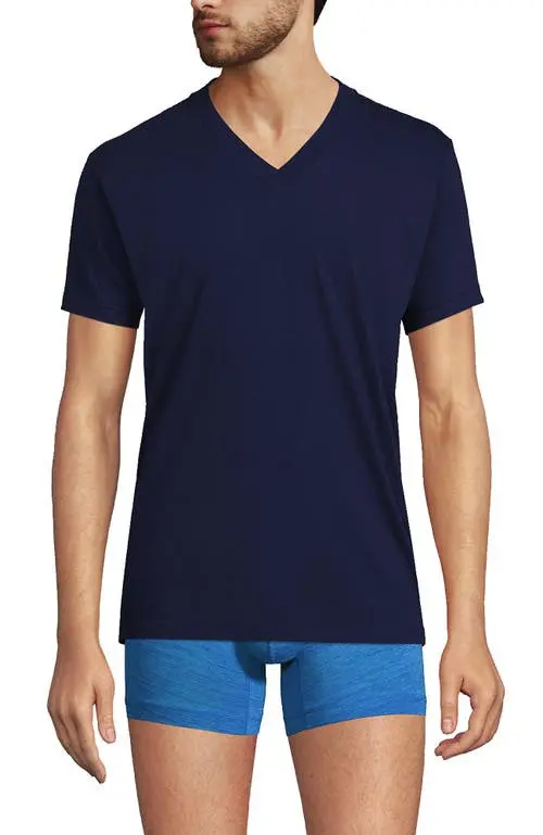 LANDS' END V-neck Undershirt 3 Pack - Multi 3 Pack