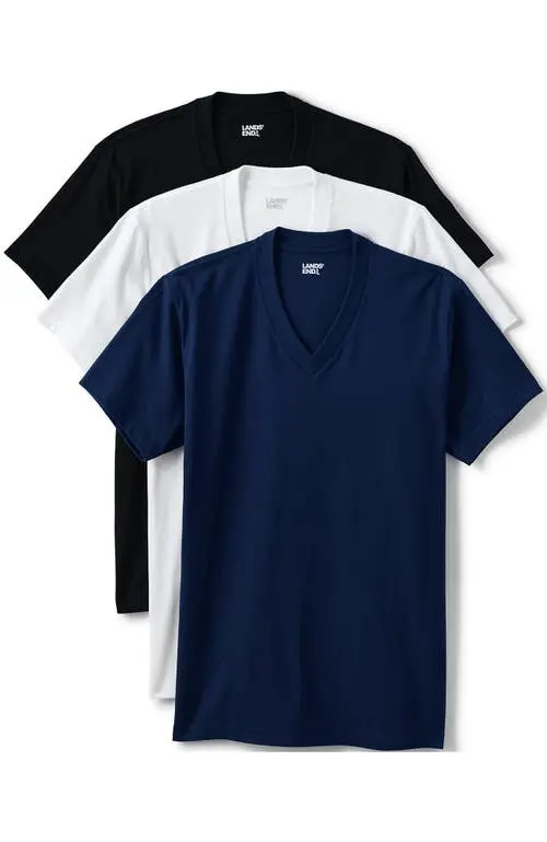 LANDS' END V-neck Undershirt 3 Pack - Multi 3 Pack