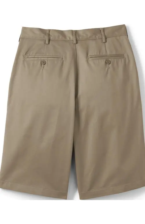 LANDS' END Young Plain Front Blend Chino Shorts - Khaki