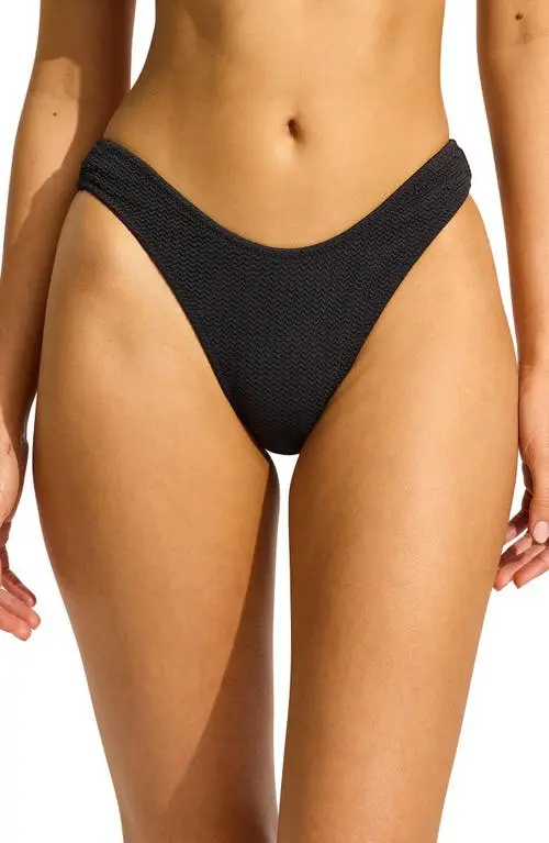 Seafolly Rio High Cut Bikini Bottom - Black