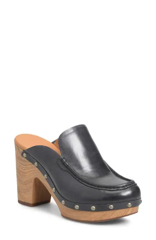 Kork-Ease® Spencer Platform Clog - Black Leather
