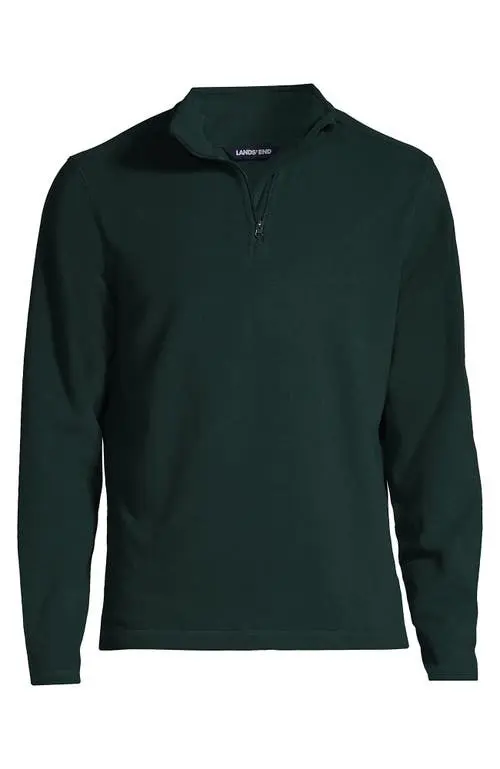 LANDS' END School Uniform Long Sleeve Interlock Polo Shirt - Red