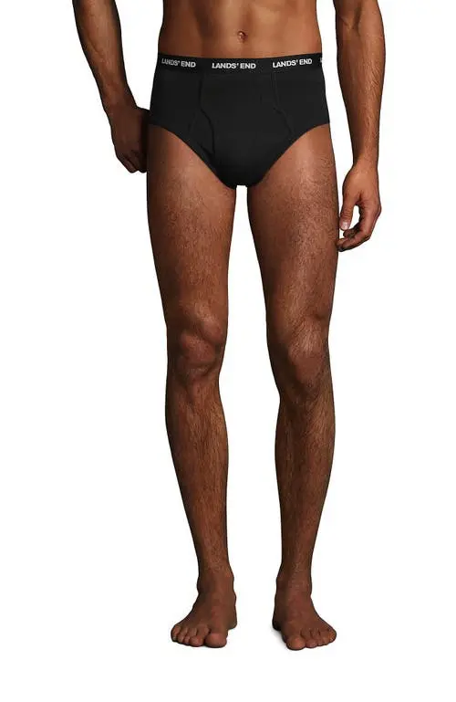 LANDS' END Knit Briefs 3 Pack - Black