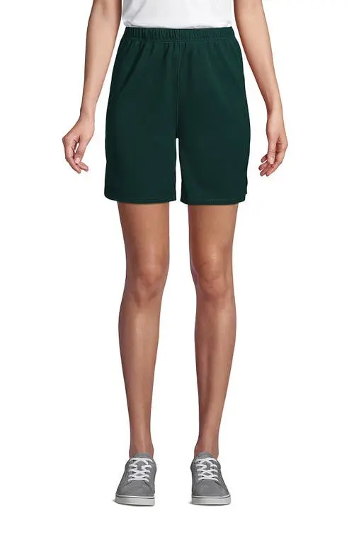 LANDS' END School Uniform Mesh Gym Shorts - Evergreen