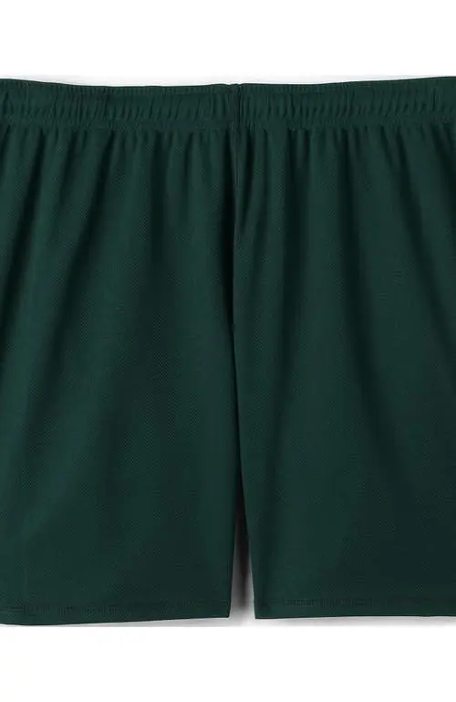 LANDS' END School Uniform Mesh Gym Shorts - Evergreen