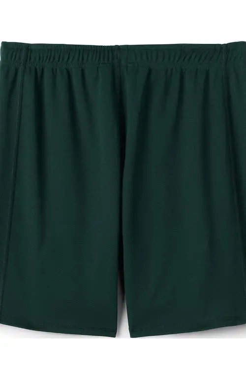 LANDS' END School Uniform Mesh Gym Shorts - Evergreen