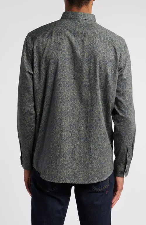 Johnston & Murphy Foliage Print Button-up Shirt