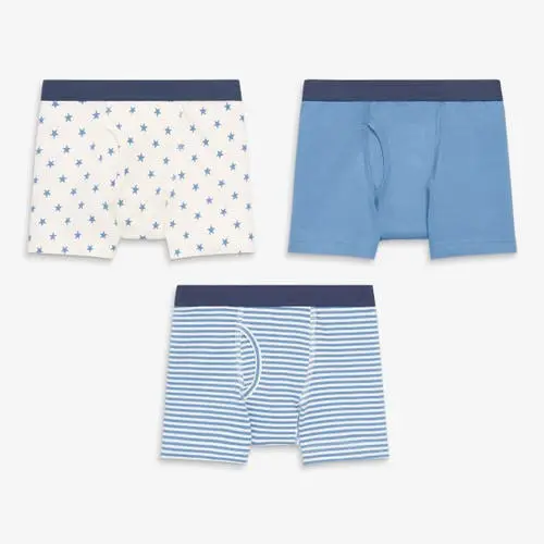 PRIMARY Boxer Brief 3-pack - Vintage Blue Mix