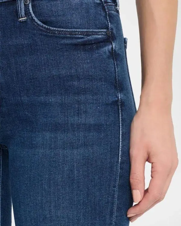 MOTHER The Mid-rise Dazzler Ankle Fray Jeans - Nothing Be
