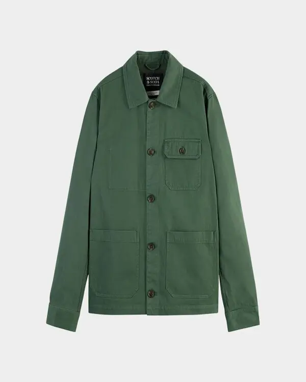 Scotch Soda Heavy Twill Worker Jacket 5363-Pine Green