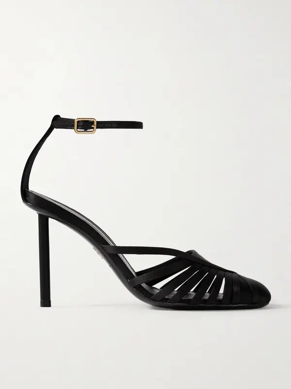 FERRAGAMO Ermelia Satin Pumps - Black