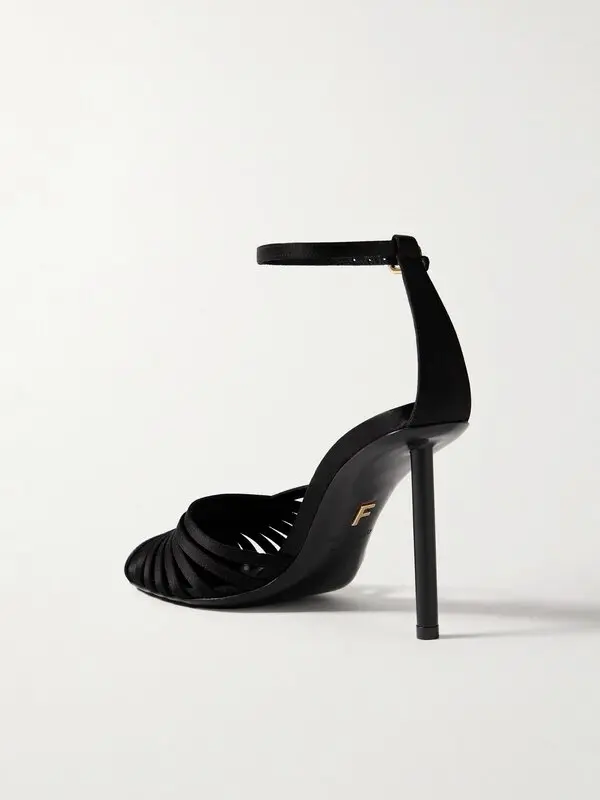 FERRAGAMO Ermelia Satin Pumps - Black
