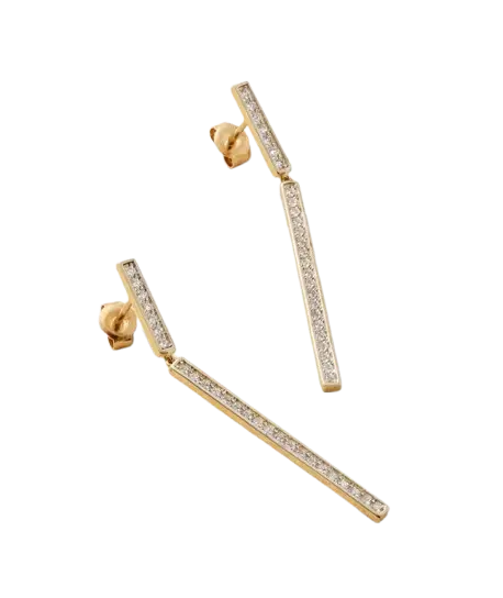 Mateo 14-karat Diamond Dangle Earrings - Gold