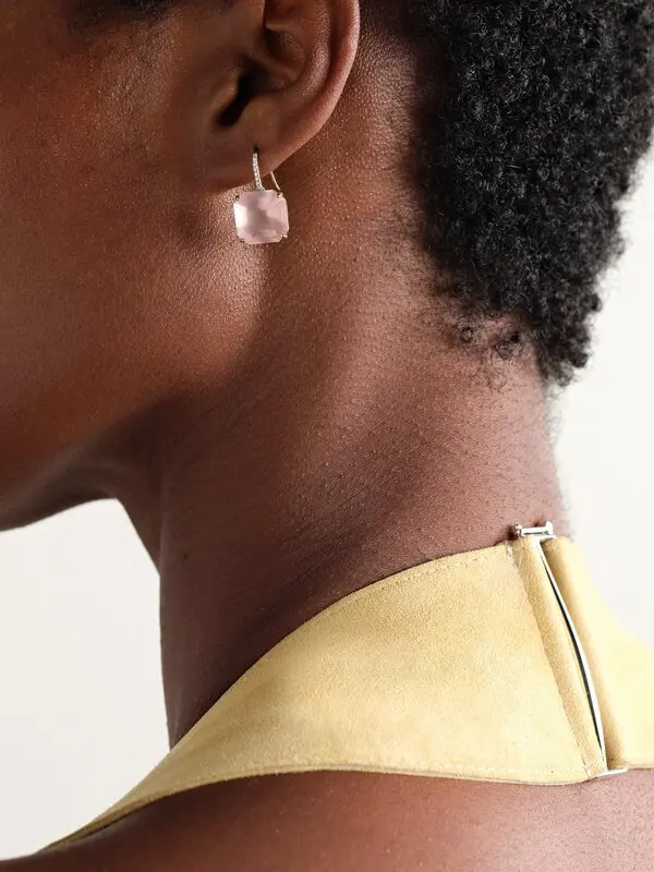 Mateo 14-karat Gold, Topaz And Diamond Dangle Earrings