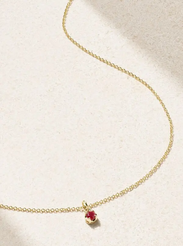 JENNIFER MEYER 18-karat Ruby Pendant Necklace - Gold