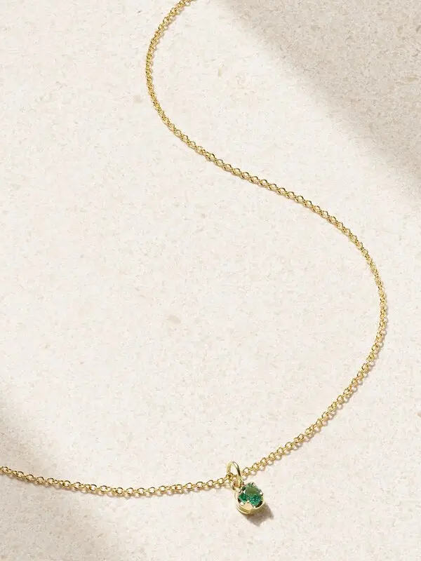 JENNIFER MEYER 18-karat Emerald Necklace - Gold