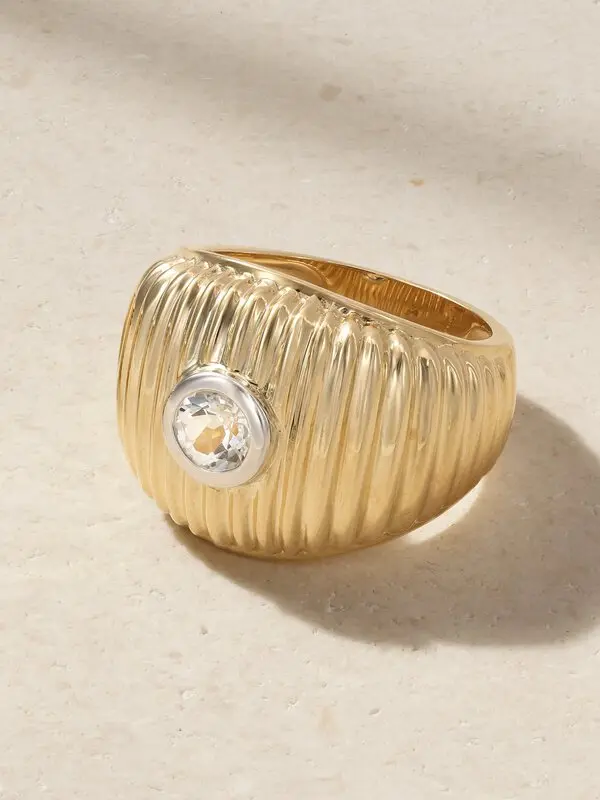 Yvonne Léon 9-karat And Topaz Signet Ring - Gold