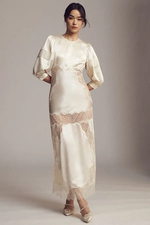 lace and pearl wedding dress ALENA Wedding Dress