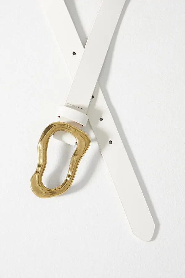 Anthropologie Structural Buckle Belt - Beige | Editorialist display picture 3