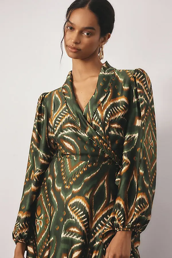 farm rio pineapple ikat blue maxi dress Blue Pineapple Ikat Sweater Dress – FARM Rio