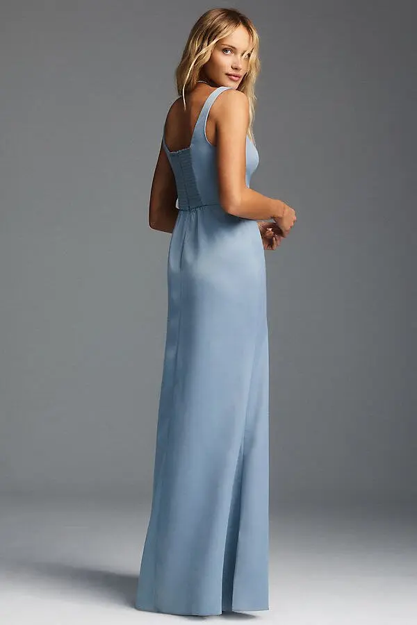 bhldn sophia square neck satin maxi dress BHLDN Sophia Square-Neck Satin Maxi Dress at MarketFair Shoppes in  Princeton, NJ