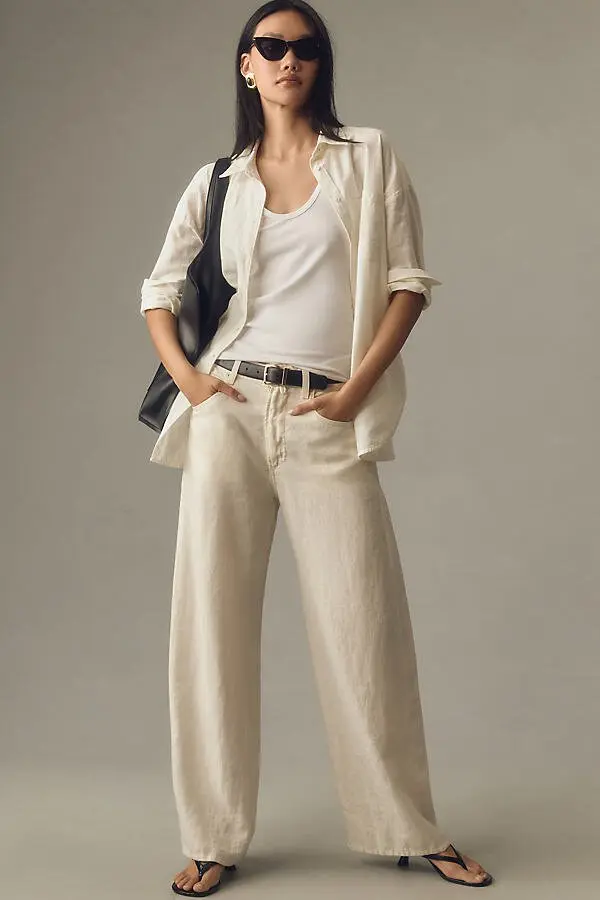 Citizens Of Humanity Brynn Drawstring Linen Trouser Pants