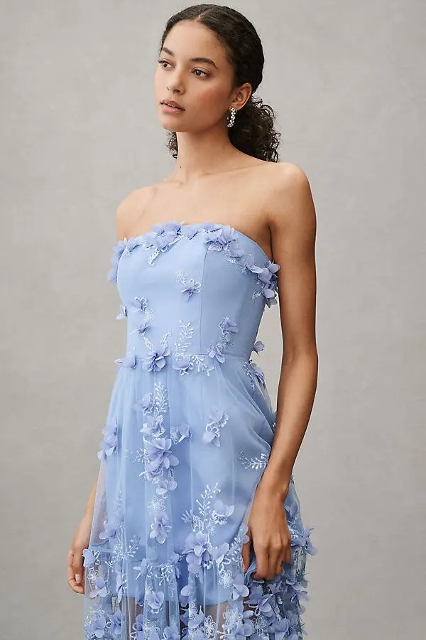 sachin and babi light blue dress La Fuori Poised Pink Floral Embroidered Mini Dress main image 0