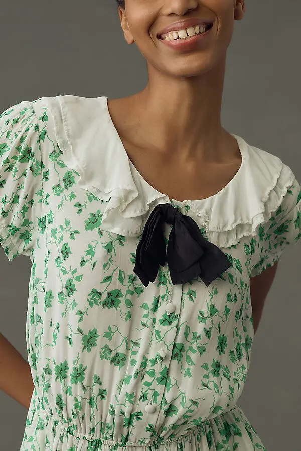 maeve short sleeve collared mini shirt dress Maeve Short-Sleeve Collared Mini Shirt Dress