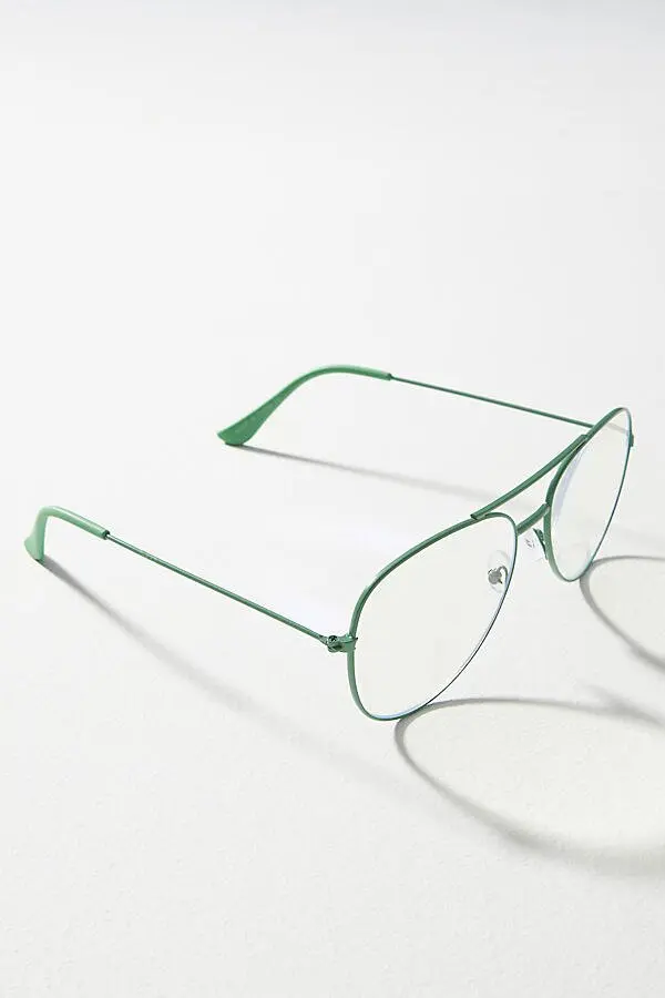 Anthropologie metal aviator sunglasses in green lenses RAEN Aviator Sunglasses | Anthropologie main image 2