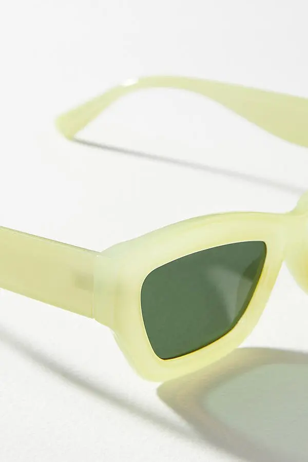 Anthropologie Blocked Cat-Eye Sunglasses - Mint | Editorialist display picture 1