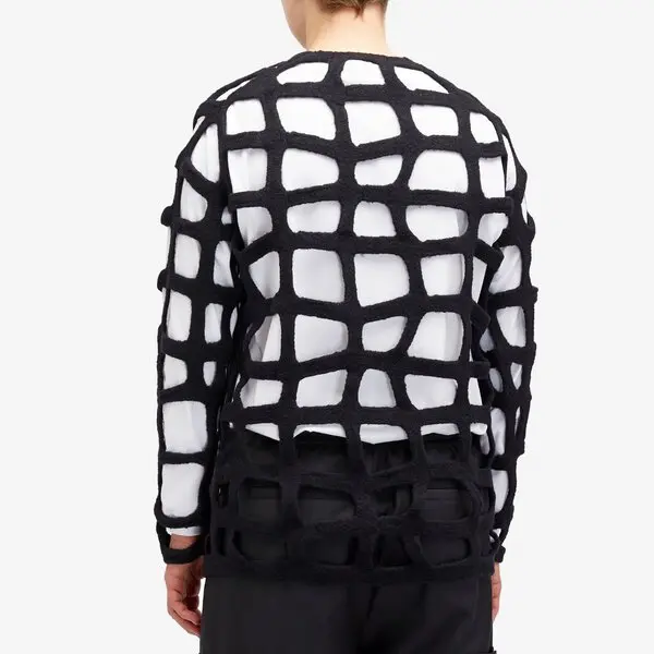 Comme Des Garçons Garment Treated Grid Knit